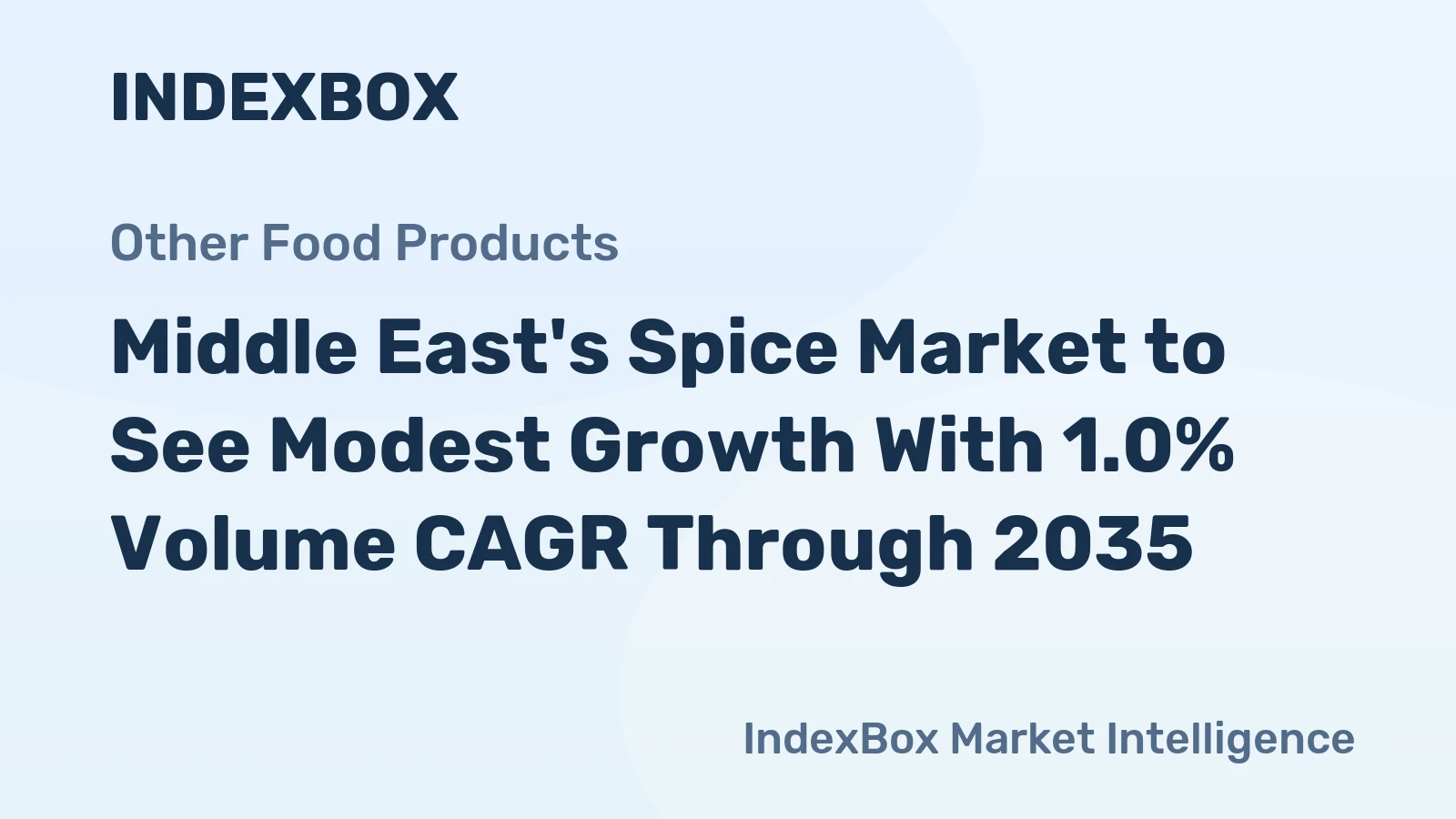 Middle East's Spice Market to See Modest Growth With 1.0% Volume CAGR Through 2035