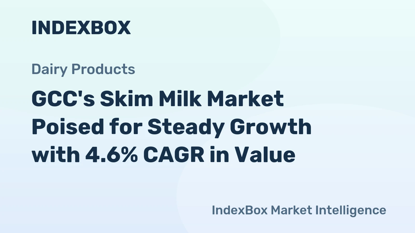 GCC's Skim Milk Market Poised for Steady Growth with 4.6% CAGR in Value