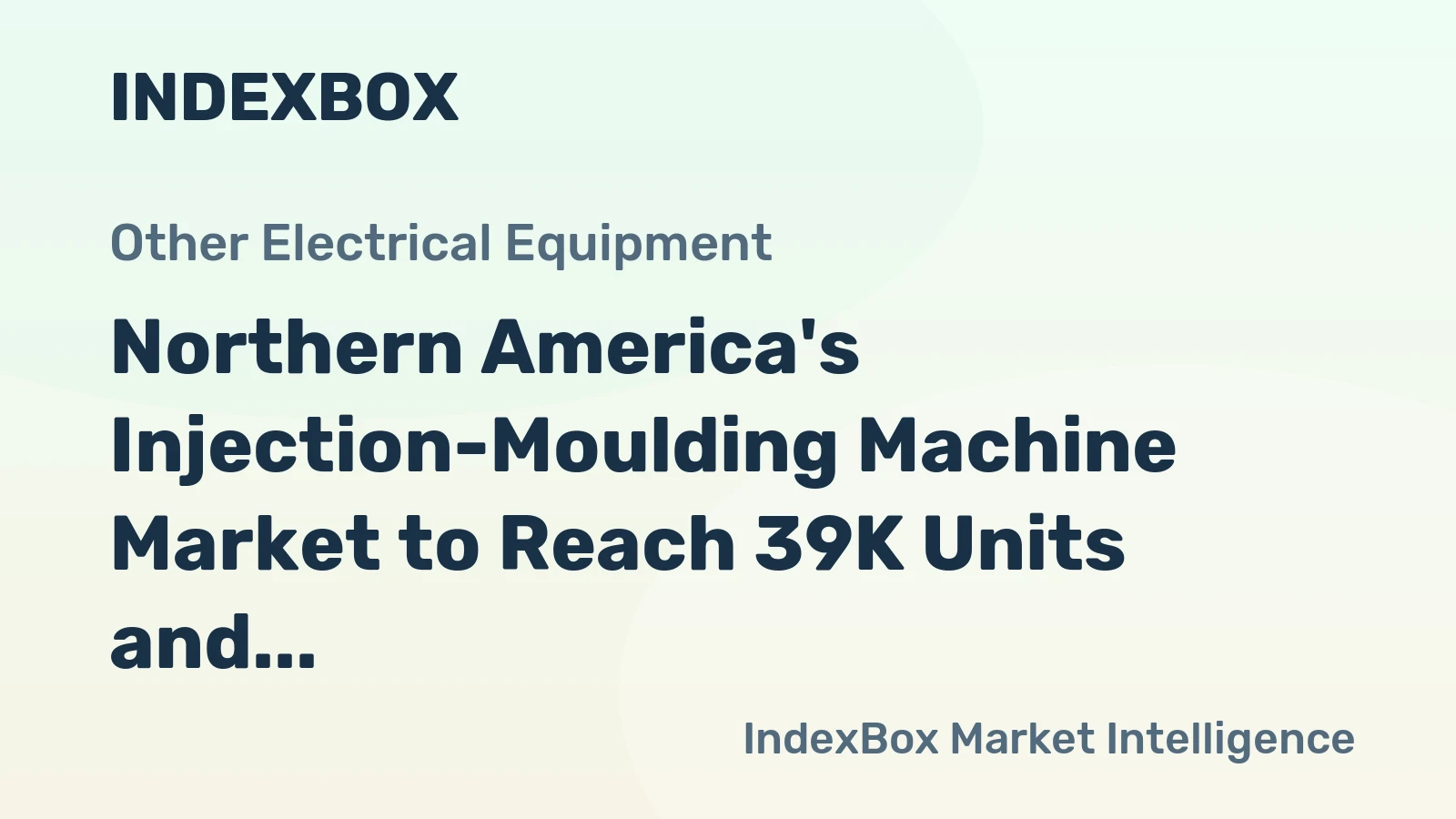 Northern America's Injection-Moulding Machine Market to Reach 39K Units and $4.9B in Value