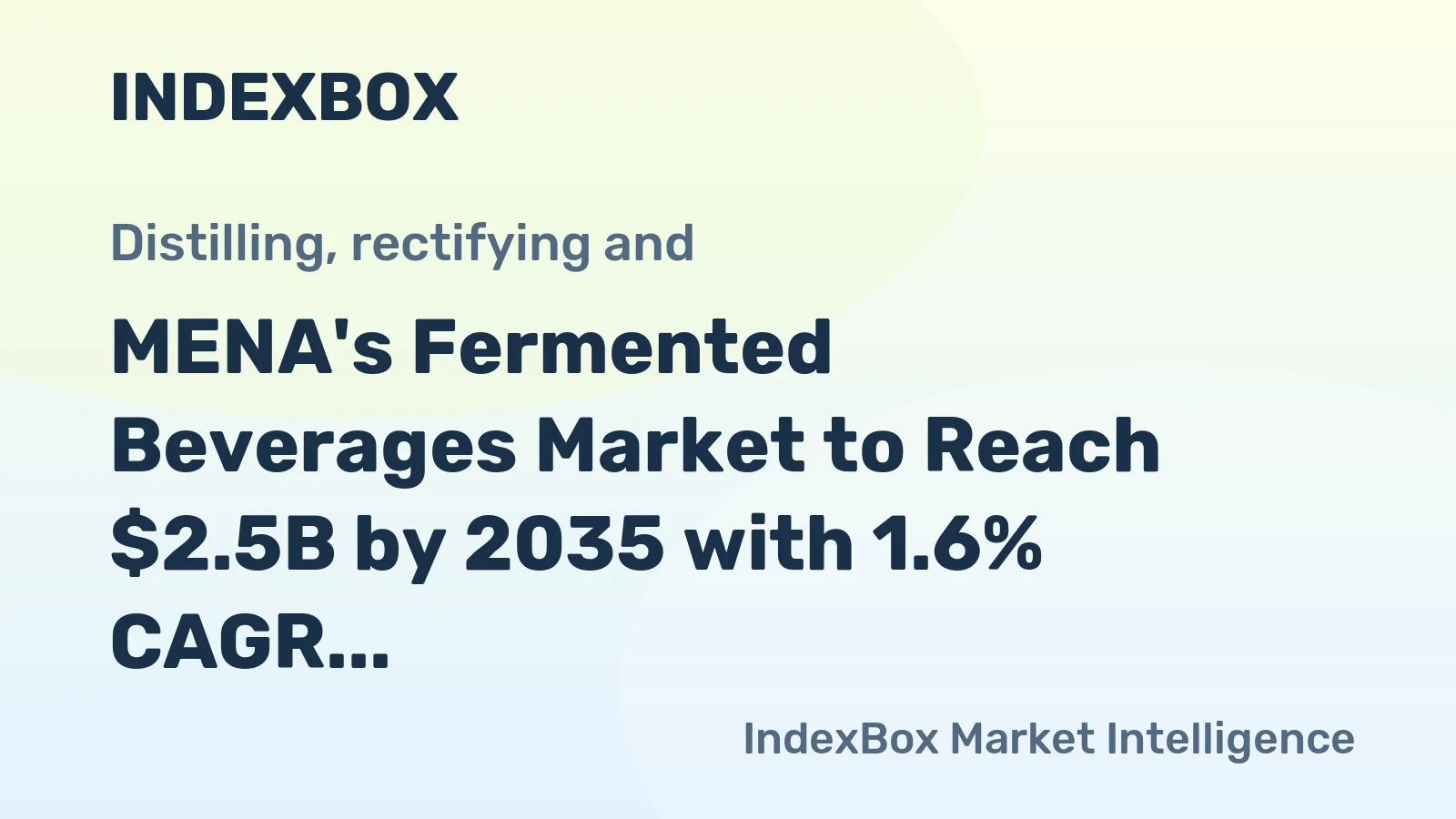 MENA's Fermented Beverages Market to Reach $2.5B by 2035 with 1.6% CAGR