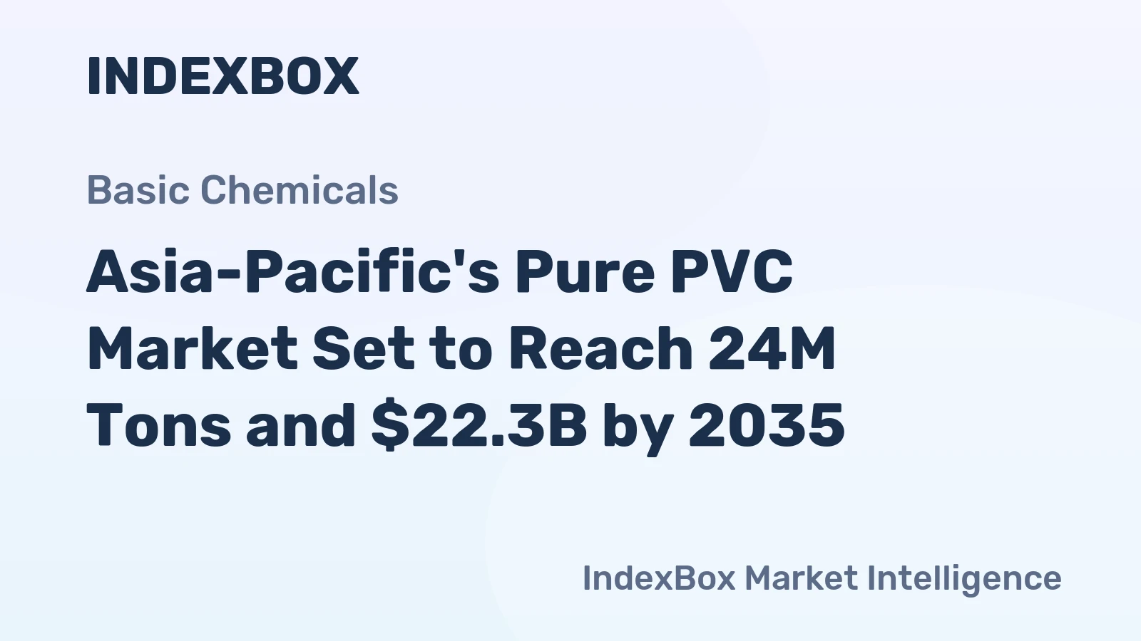 Asia-Pacific's Pure PVC Market Set to Reach 24M Tons and $22.3B by 2035