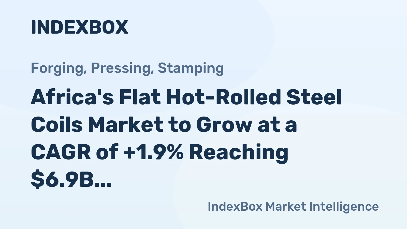 Africa's Flat Hot-Rolled Steel Coils Market to Grow at a CAGR of +1.9% Reaching $6.9B by 2035