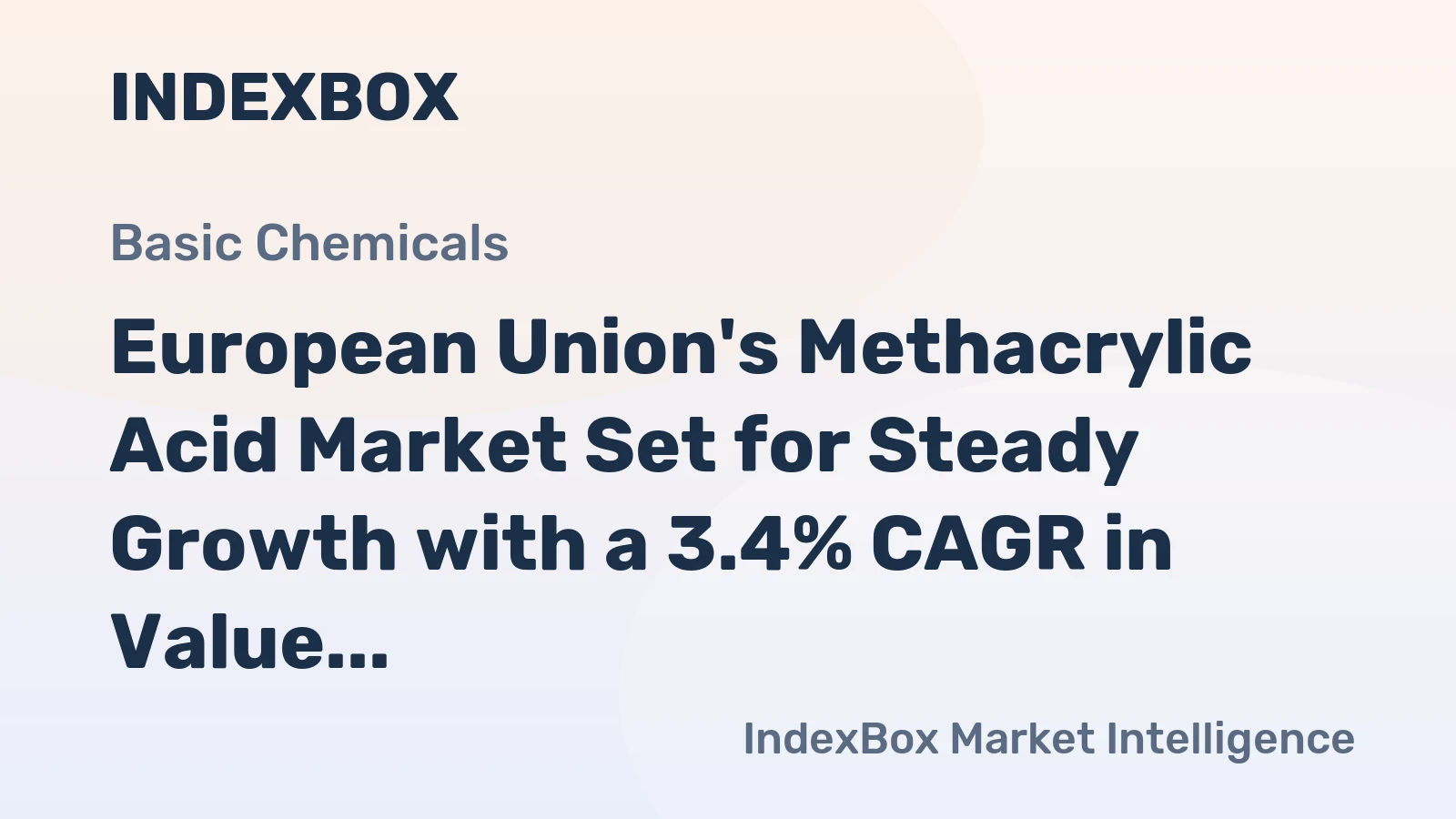 European Union's Methacrylic Acid Market Set for Steady Growth with a 3.4% CAGR in Value Through 2035