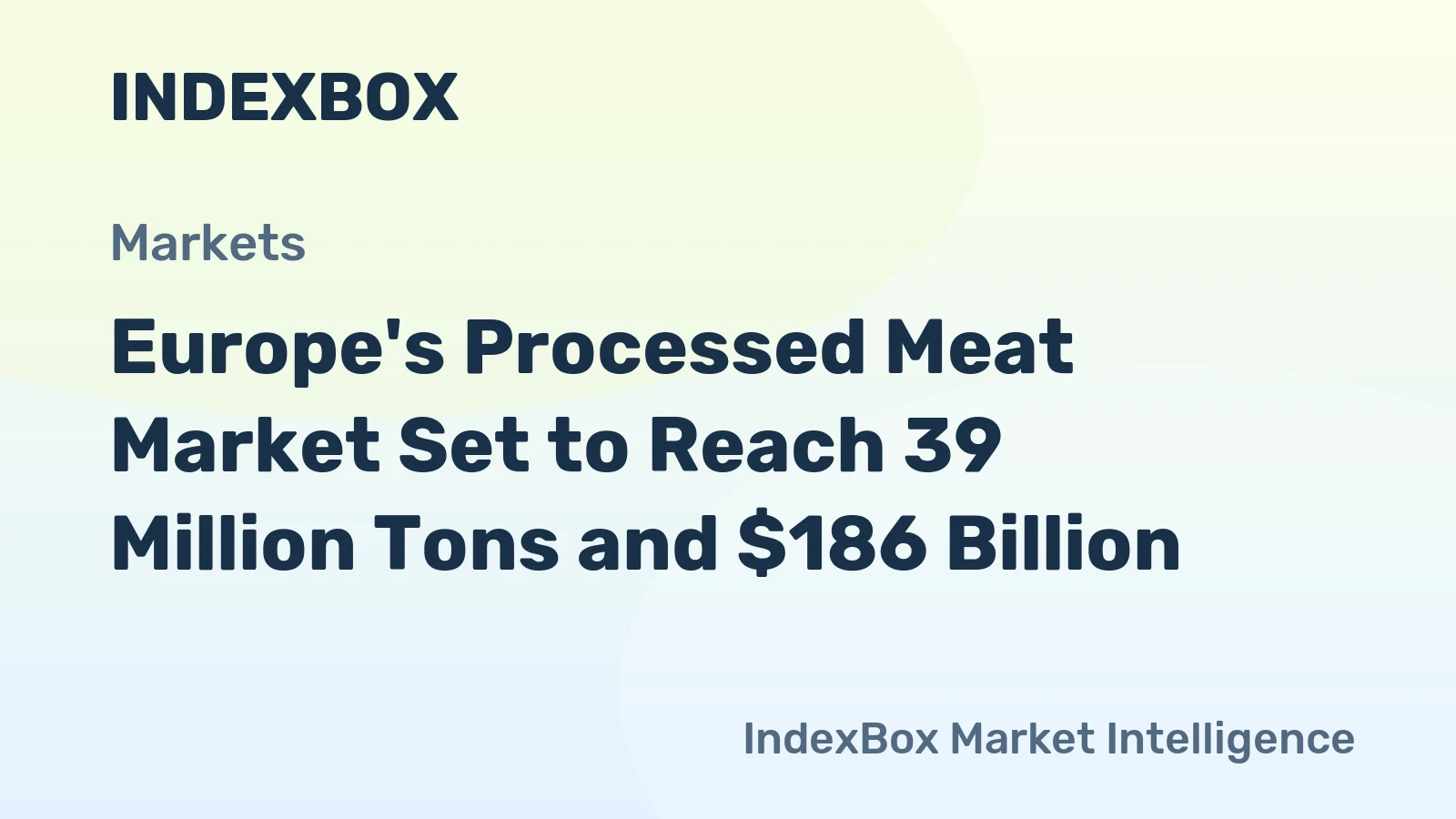Europe's Processed Meat Market Set to Reach 39 Million Tons and $186 Billion