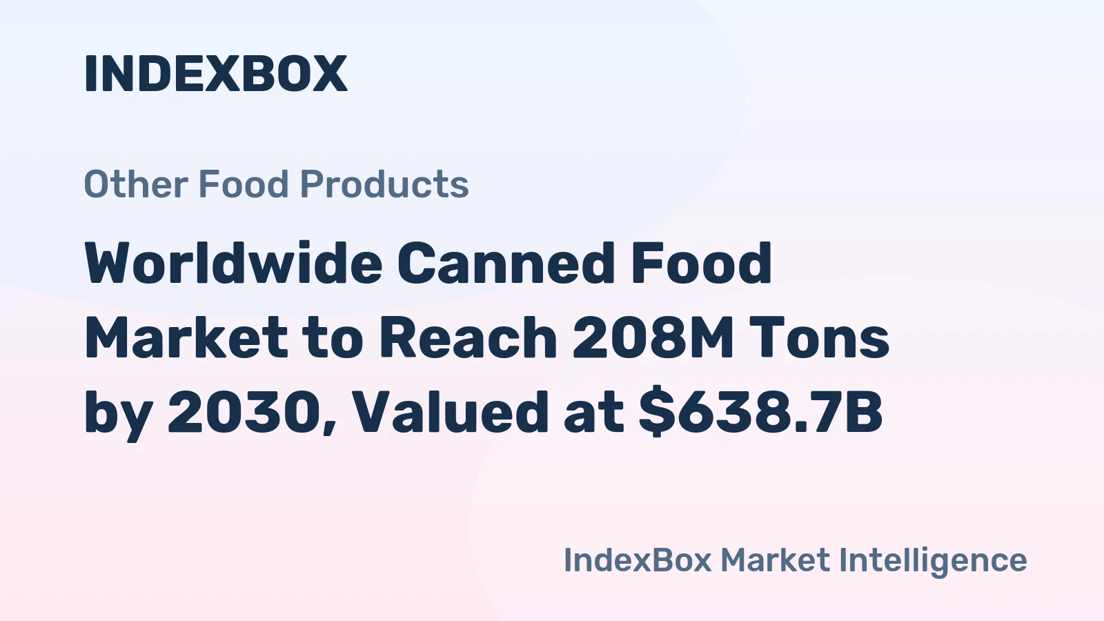 Worldwide Canned Food Market to Reach 208M Tons by 2030, Valued at $638.7B