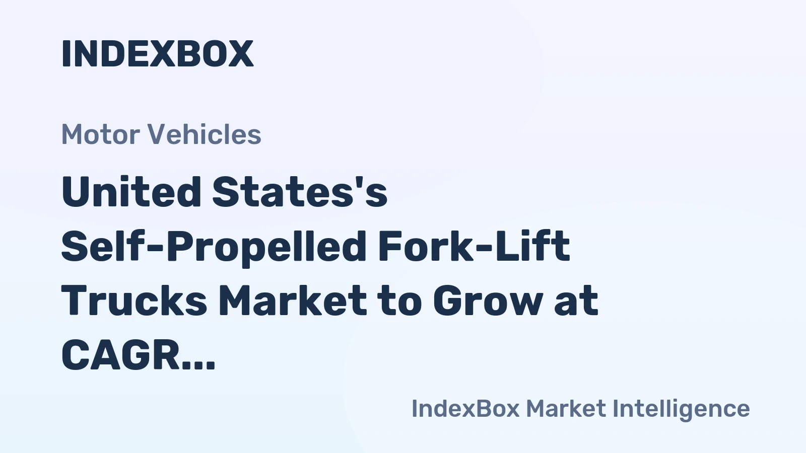 United States's Self-Propelled Fork-Lift Trucks Market to Grow at CAGR of +0.7% Through 2035