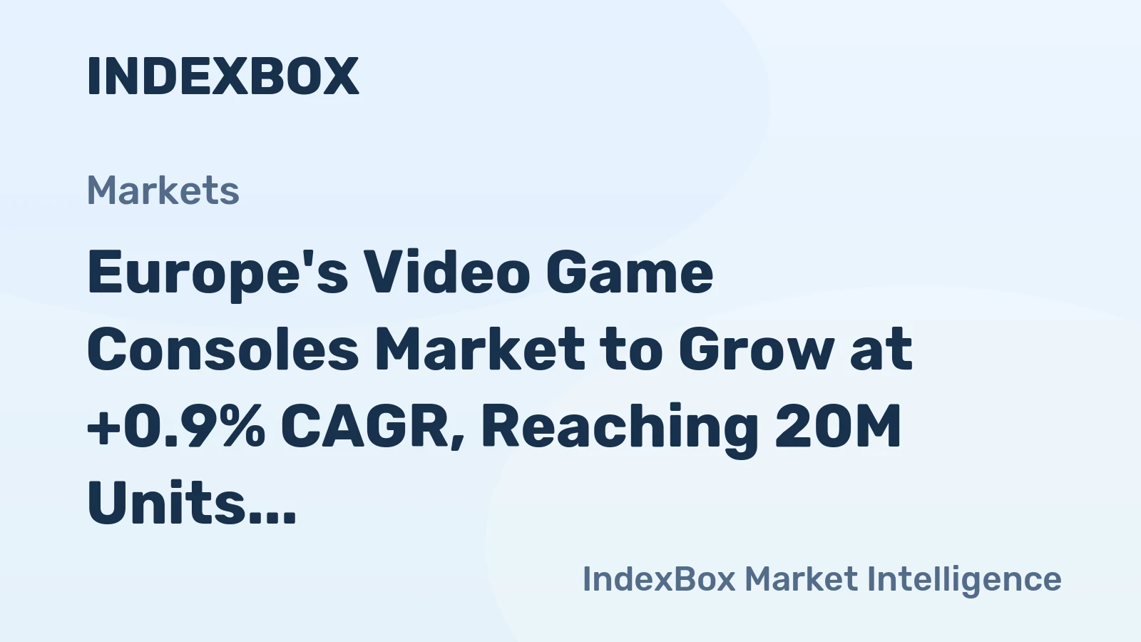 Europe's Video Game Consoles Market to Grow at +0.9% CAGR, Reaching 20M Units by 2035