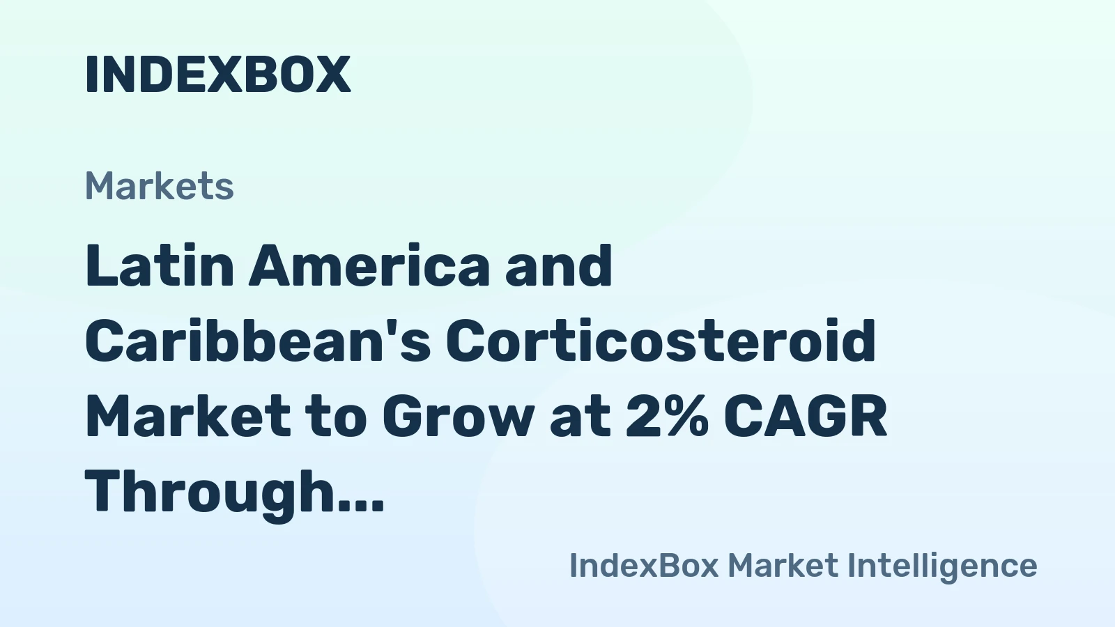 Latin America and Caribbean's Corticosteroid Market to Grow at 2% CAGR Through 2035