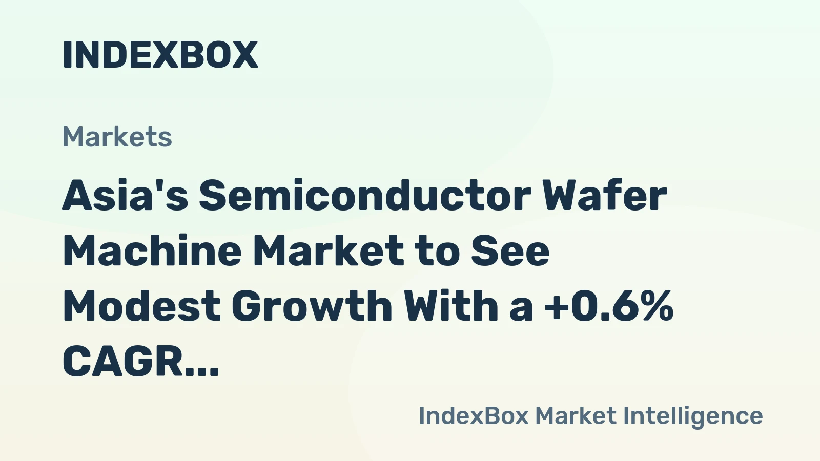 Asia's Semiconductor Wafer Machine Market to See Modest Growth With a +0.6% CAGR in Value Through 2035