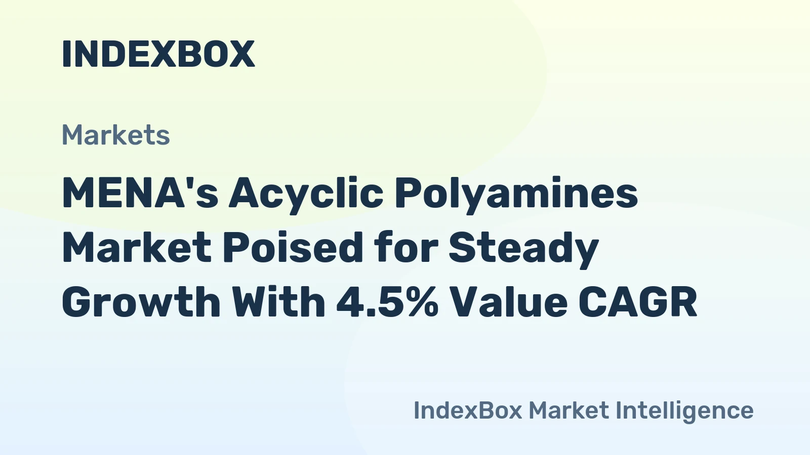 MENA's Acyclic Polyamines Market Poised for Steady Growth With 4.5% Value CAGR