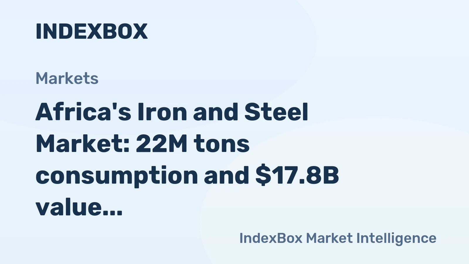 Africa's Iron and Steel Market: 22M tons consumption and $17.8B value projected by 2035