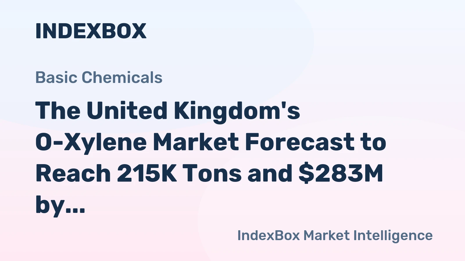 The United Kingdom's O-Xylene Market Forecast to Reach 215K Tons and $283M by 2035