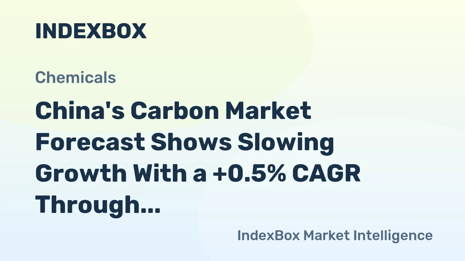China's Carbon Market Forecast Shows Slowing Growth With a +0.5% CAGR Through 2035
