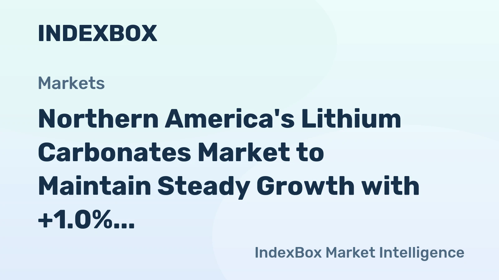 Northern America's Lithium Carbonates Market to Maintain Steady Growth with +1.0% CAGR through 2035