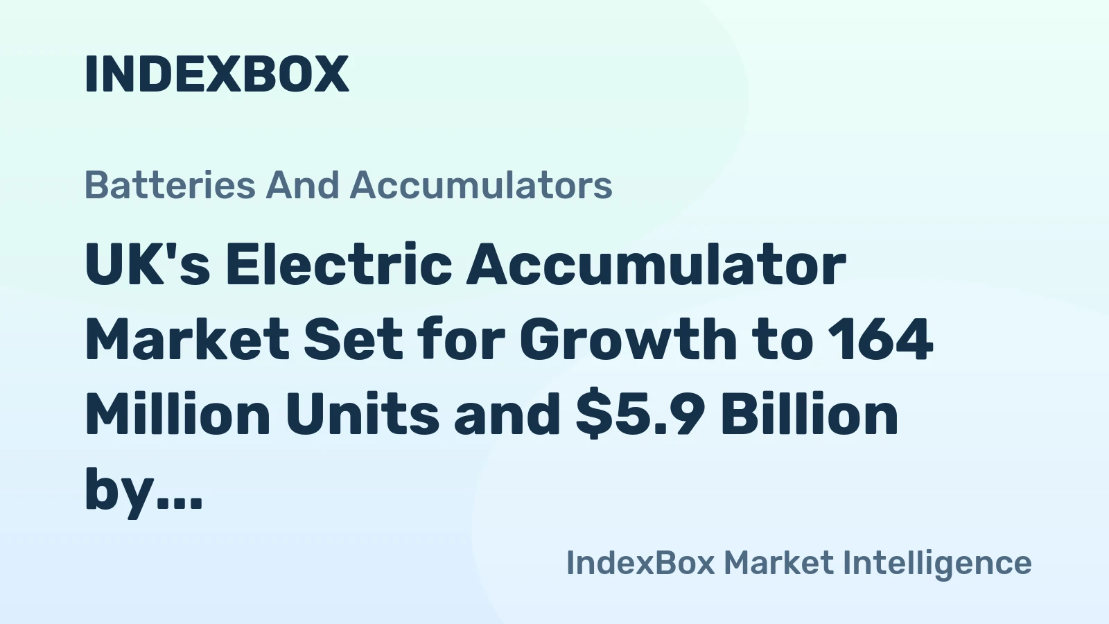UK's Electric Accumulator Market Set for Growth to 164 Million Units and $5.9 Billion by 2035