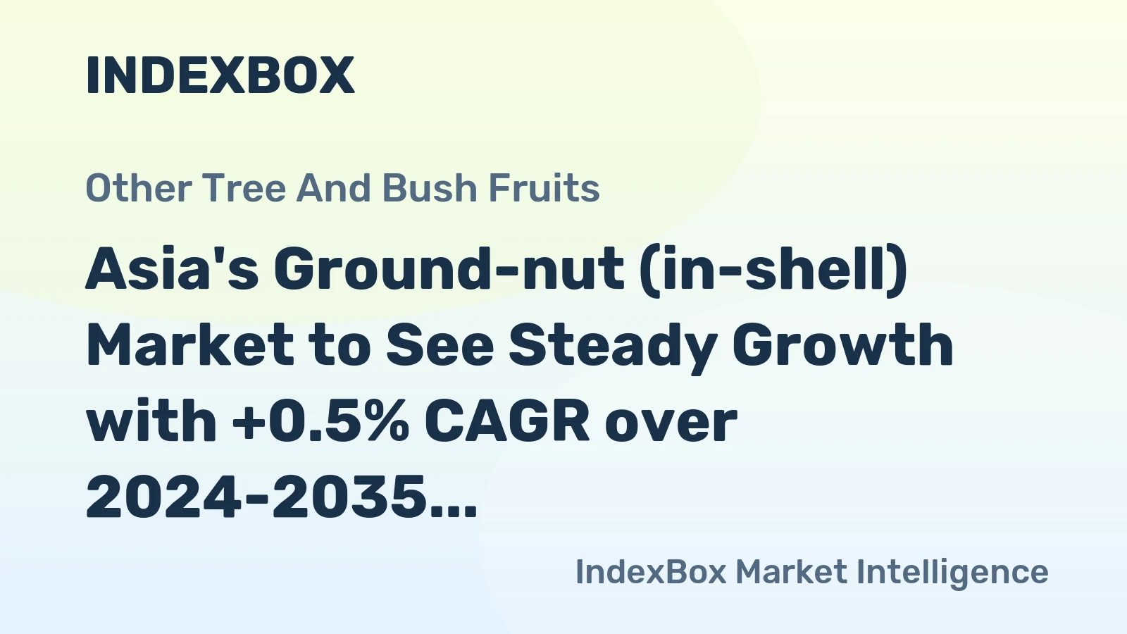 Asia's Ground-nut (in-shell) Market to See Steady Growth with +0.5% CAGR over 2024-2035