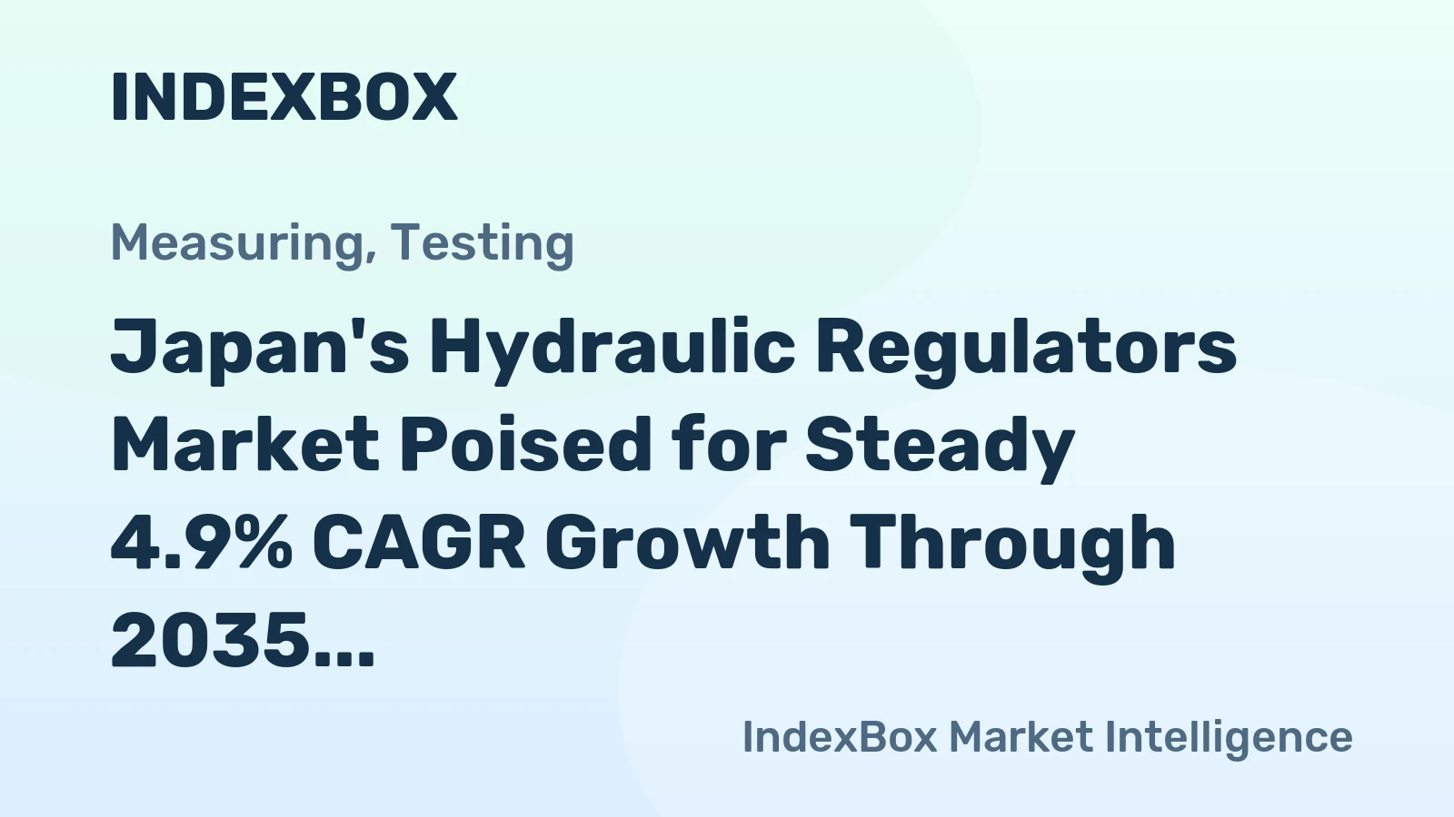 Japan's Hydraulic Regulators Market Poised for Steady 4.9% CAGR Growth Through 2035