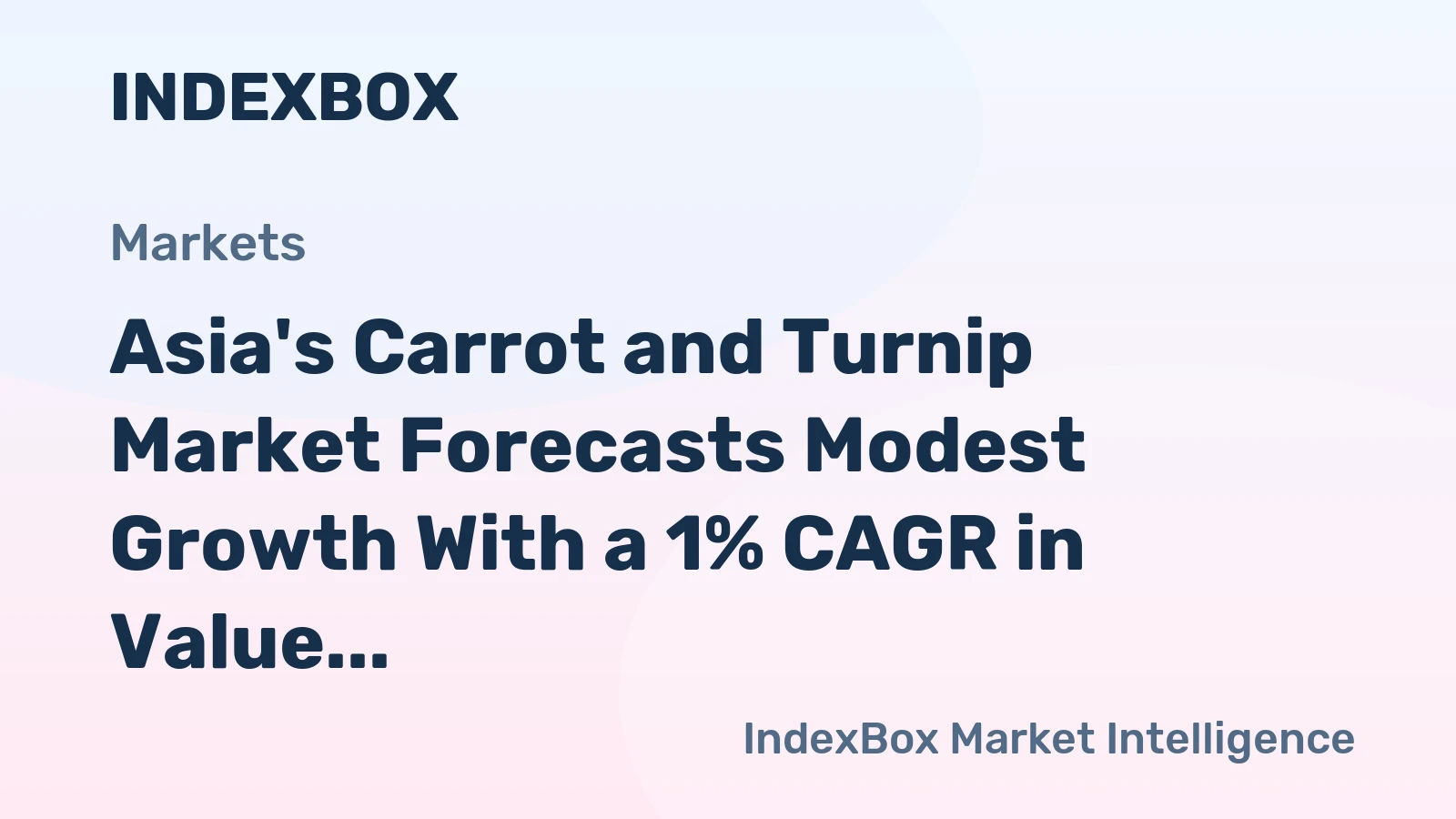 Asia's Carrot and Turnip Market Forecasts Modest Growth With a 1% CAGR in Value Through 2035