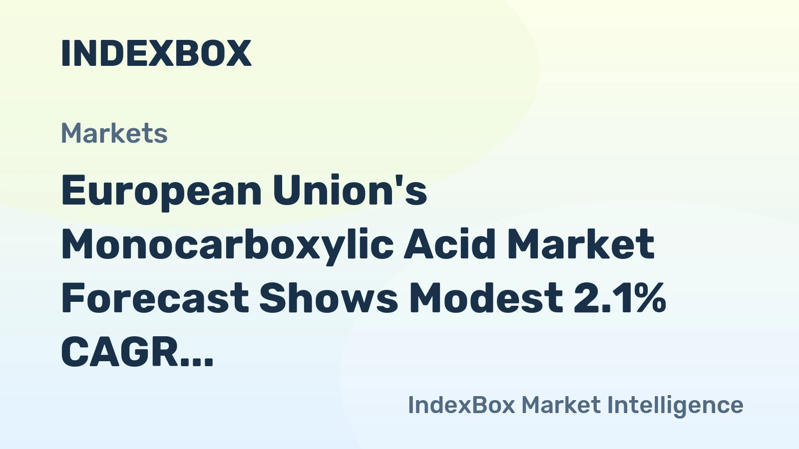 European Union's Monocarboxylic Acid Market Forecast Shows Modest 2.1% CAGR Growth Through 2035