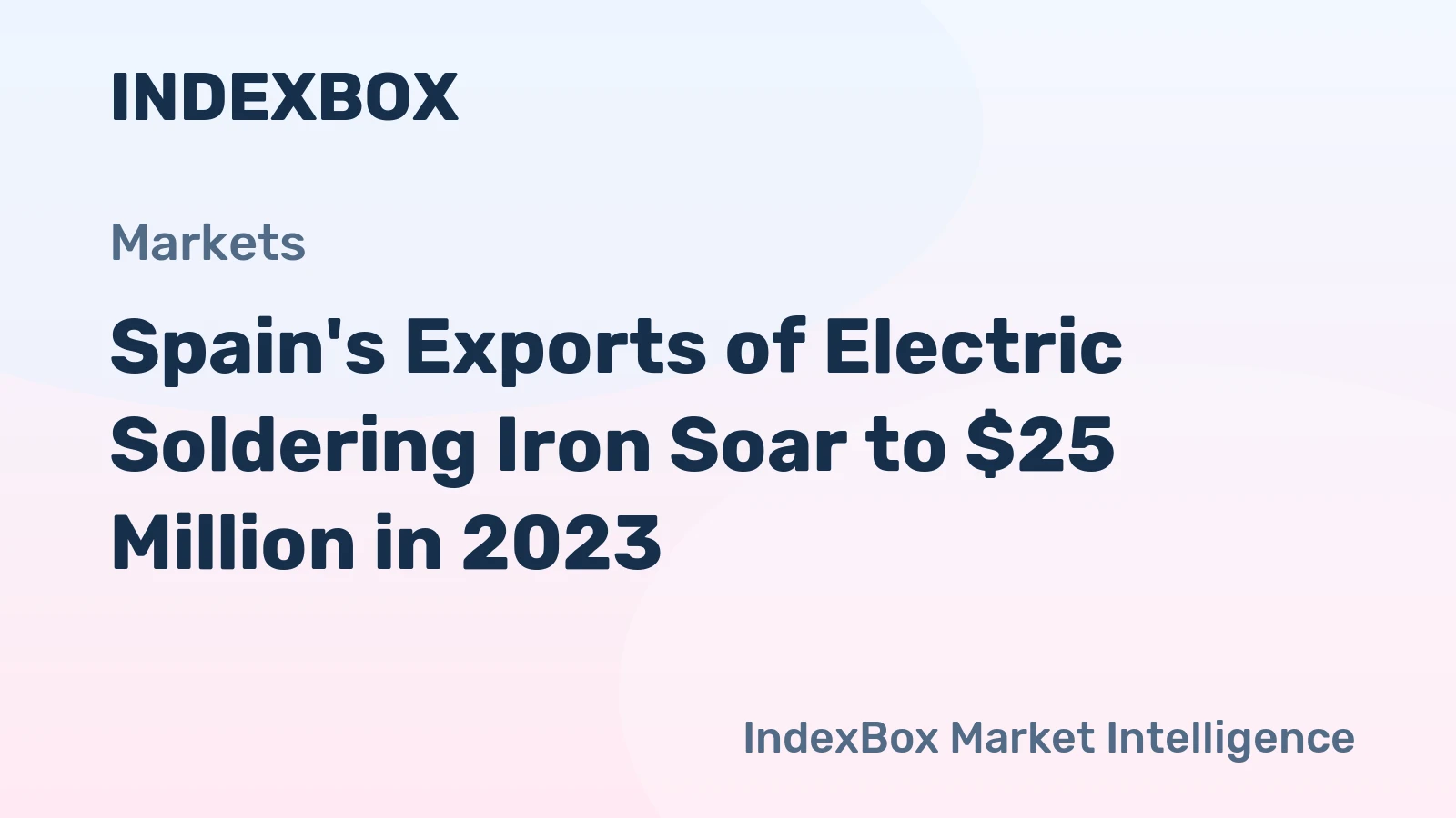 Spain's Exports of Electric Soldering Iron Soar to $25 Million in 2023
