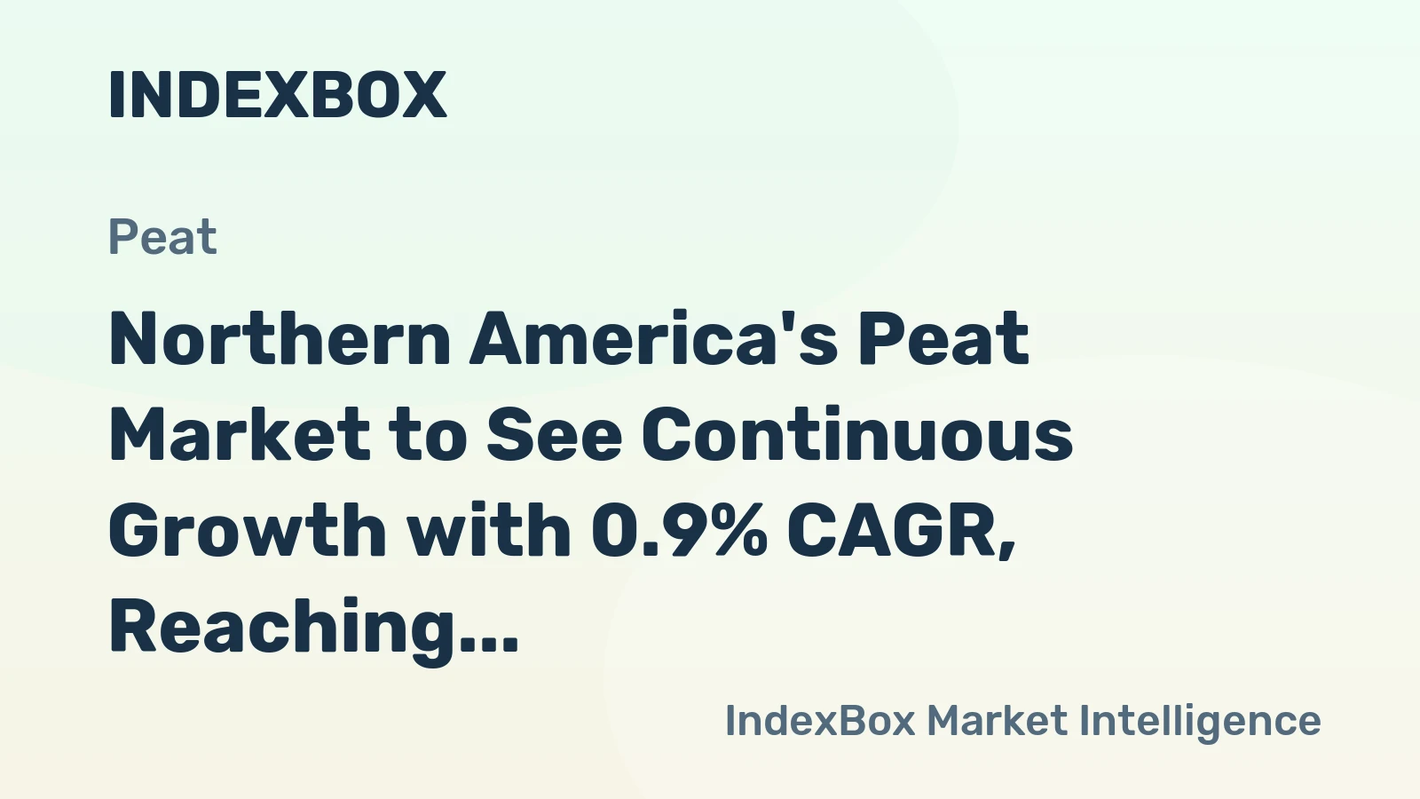 Northern America's Peat Market to See Continuous Growth with 0.9% CAGR, Reaching $33.8B by 2035
