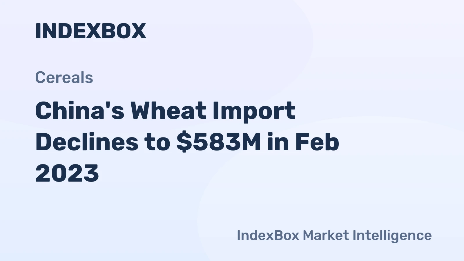 China's Wheat Import Declines to $583M in Feb 2023