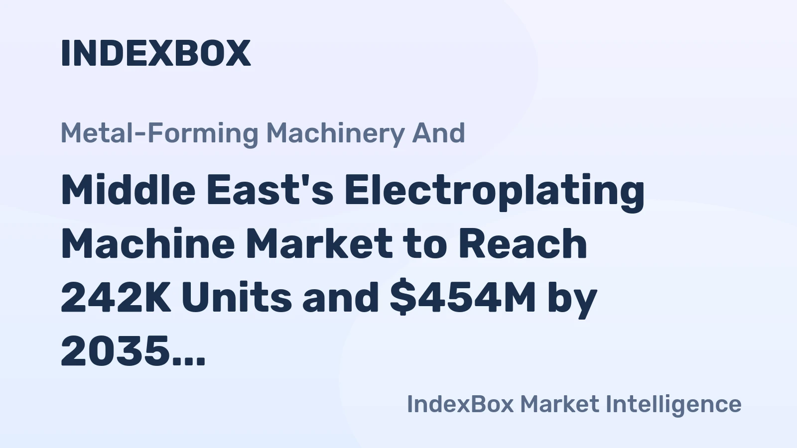 Middle East's Electroplating Machine Market to Reach 242K Units and $454M by 2035