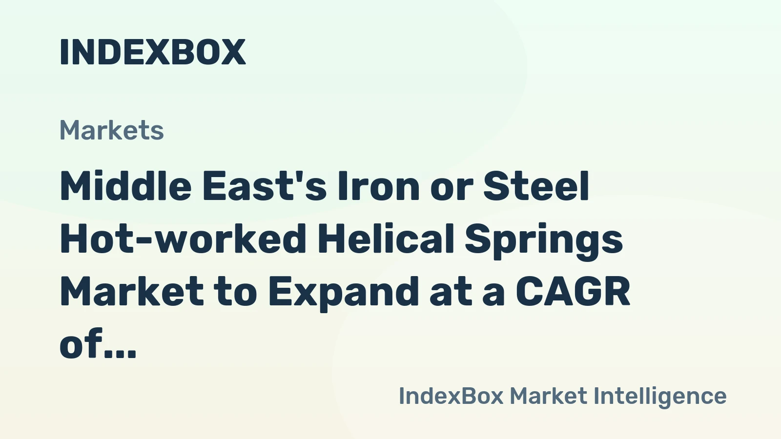 Middle East's Iron or Steel Hot-worked Helical Springs Market to Expand at a CAGR of +1.5% Over Next Decade