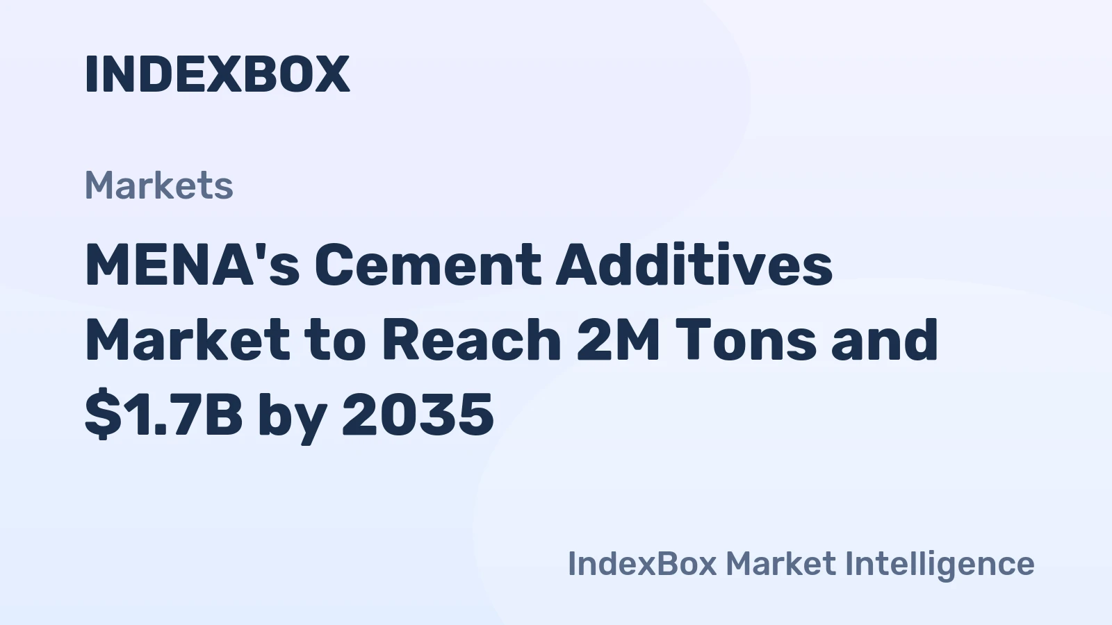 MENA's Cement Additives Market to Reach 2M Tons and $1.7B by 2035