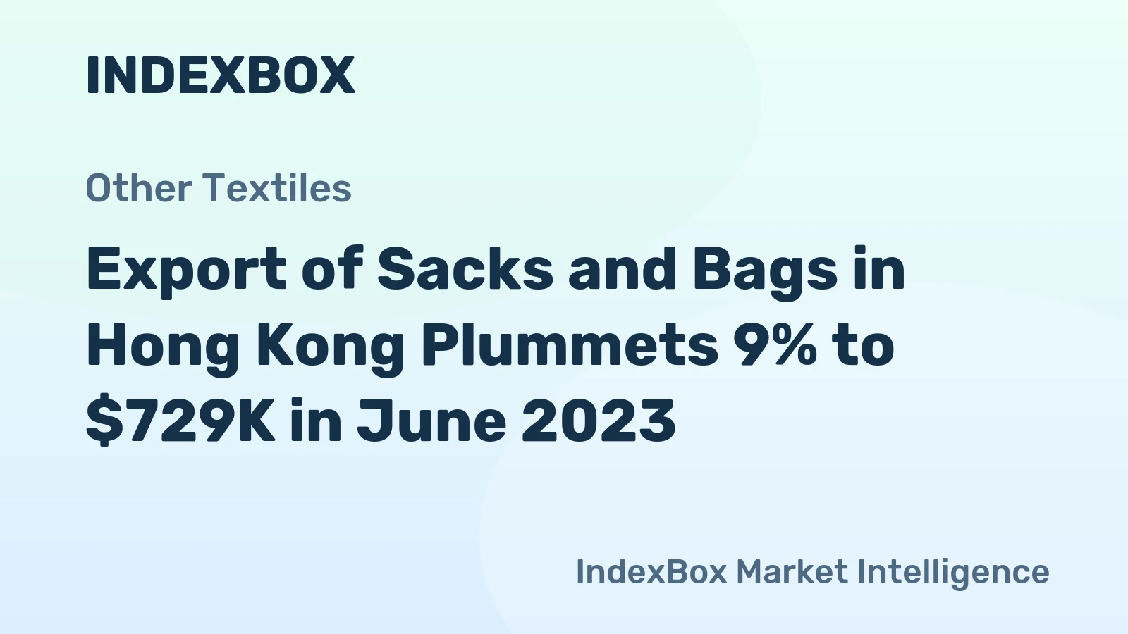Export of Sacks and Bags in Hong Kong Plummets 9% to $729K in June 2023
