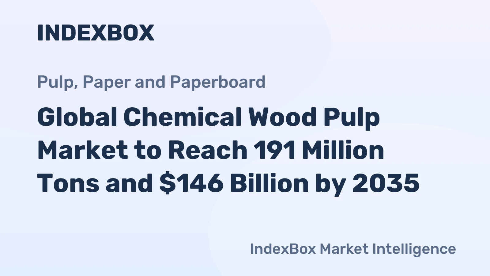 Global Chemical Wood Pulp Market to Reach 191 Million Tons and $146 Billion by 2035