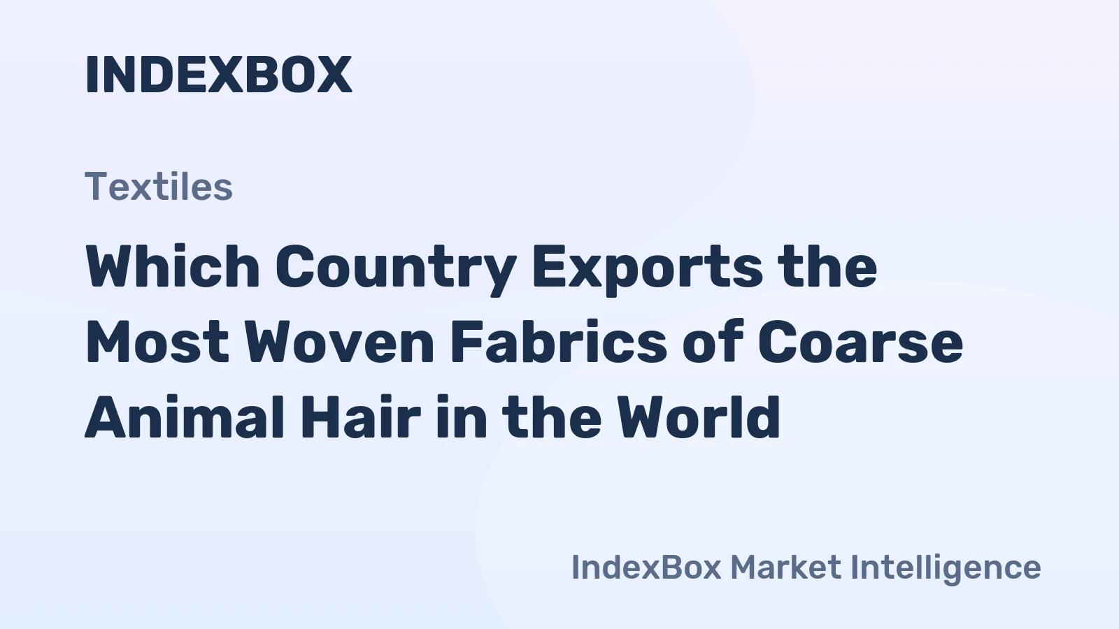 Which Country Exports the Most Woven Fabrics of Coarse Animal Hair in the World?