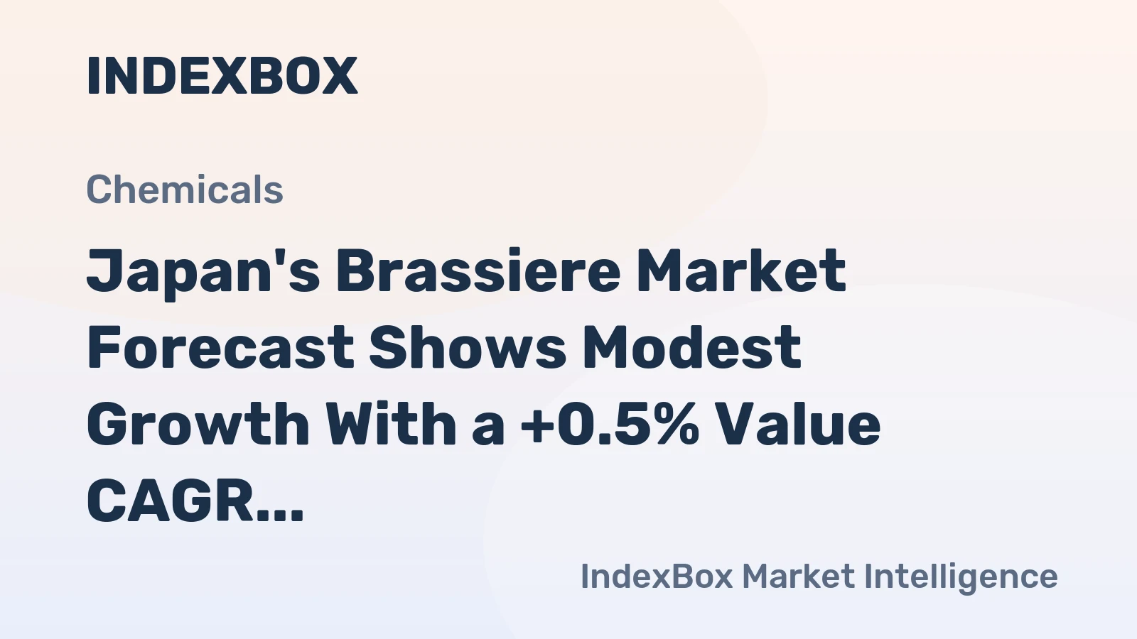 Japan's Brassiere Market Forecast Shows Modest Growth With a +0.5% Value CAGR