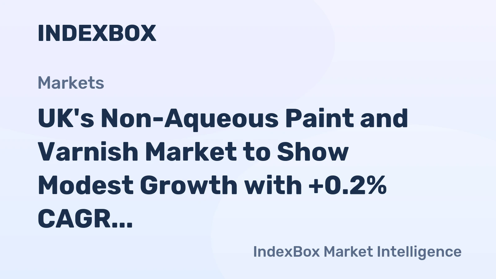 UK's Non-Aqueous Paint and Varnish Market to Show Modest Growth with +0.2% CAGR Reaching $1.1B by 2035