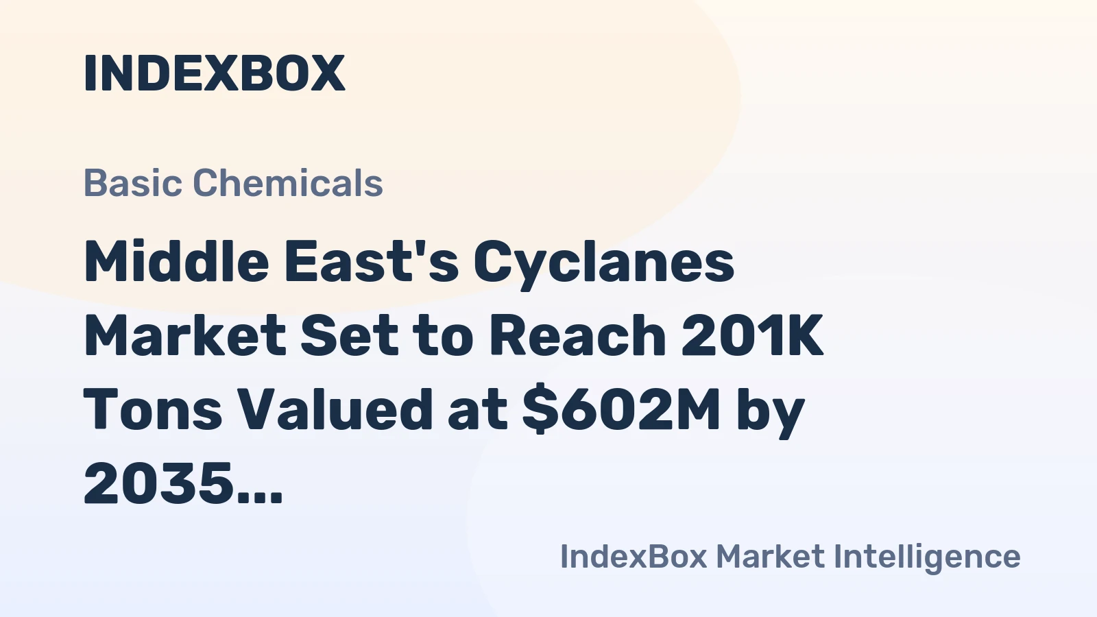 Middle East's Cyclanes Market Set to Reach 201K Tons Valued at $602M by 2035