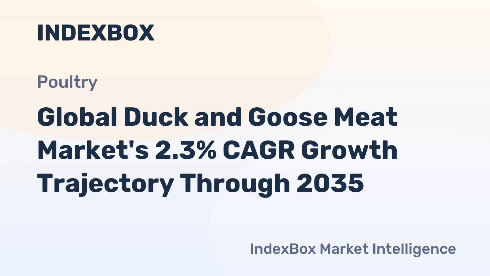 Global Duck and Goose Meat Market's 2.3% CAGR Growth Trajectory Through 2035