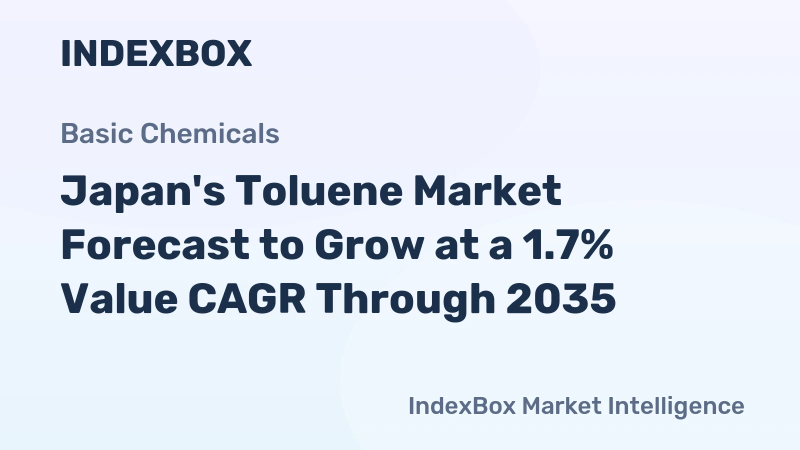 Japan's Toluene Market Forecast to Grow at a 1.7% Value CAGR Through 2035