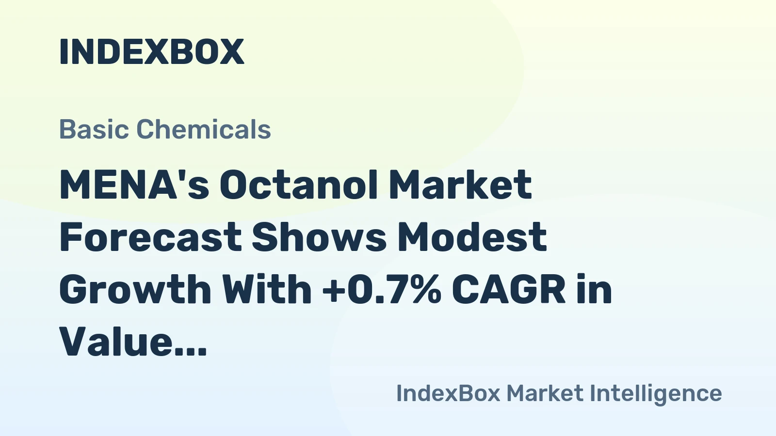 MENA's Octanol Market Forecast Shows Modest Growth With +0.7% CAGR in Value Through 2035