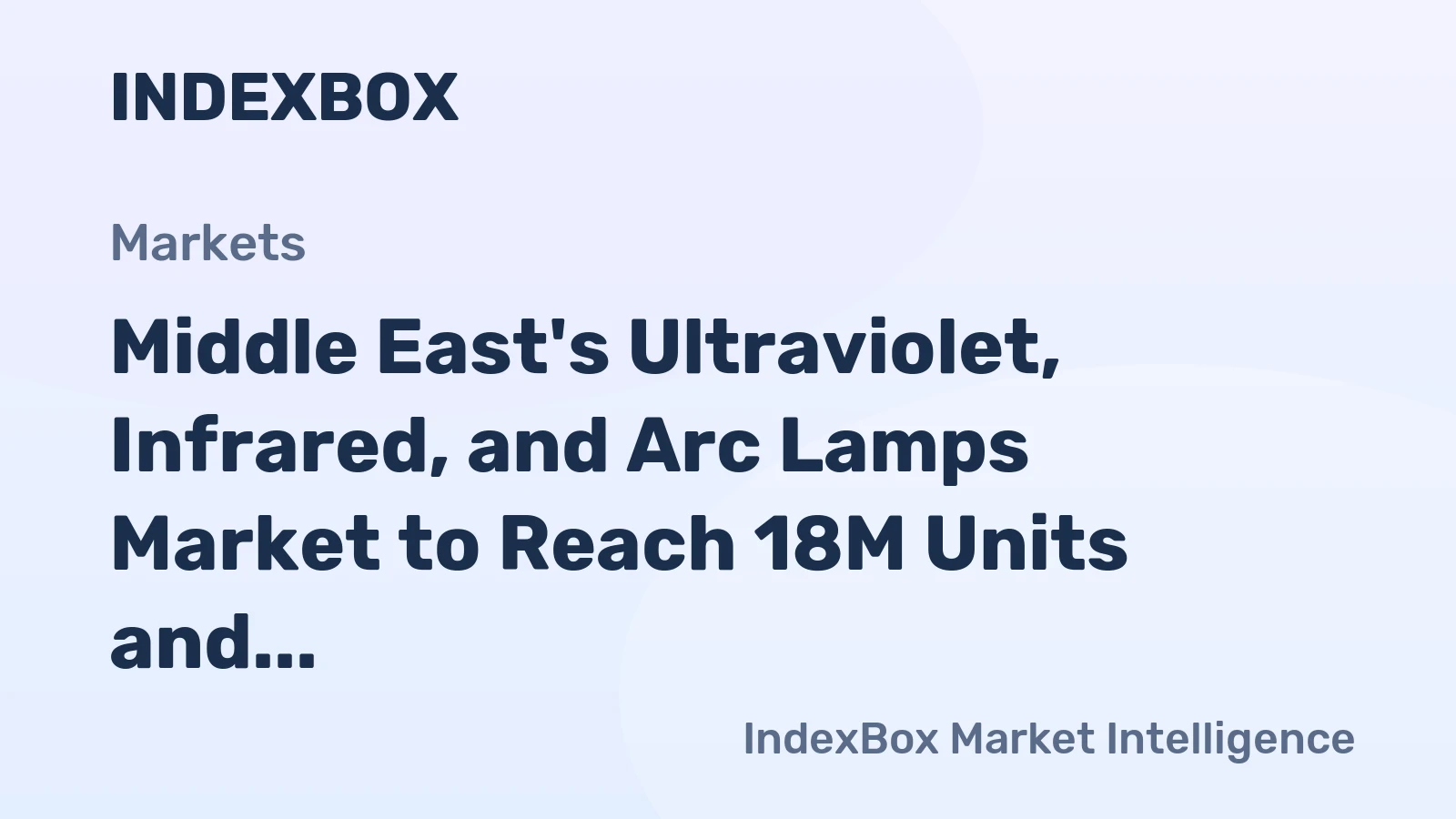 Middle East's Ultraviolet, Infrared, and Arc Lamps Market to Reach 18M Units and $308M by 2035