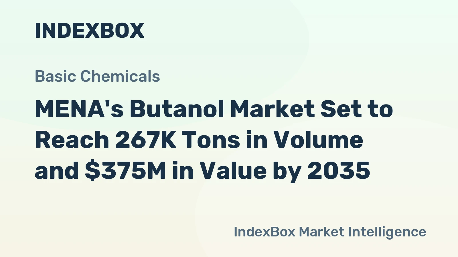 MENA's Butanol Market Set to Reach 267K Tons in Volume and $375M in Value by 2035