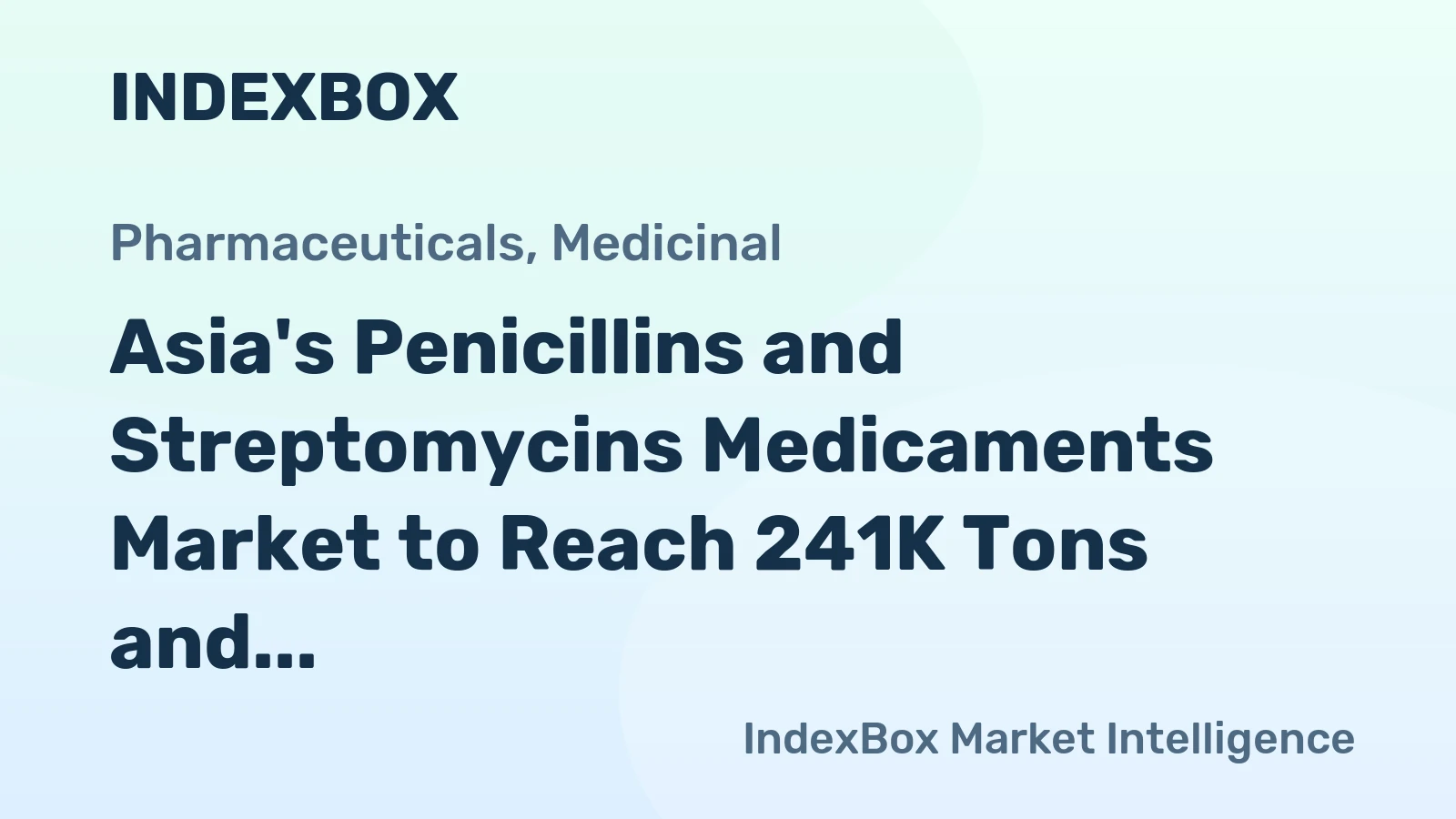 Asia's Penicillins and Streptomycins Medicaments Market to Reach 241K Tons and $6B by 2035