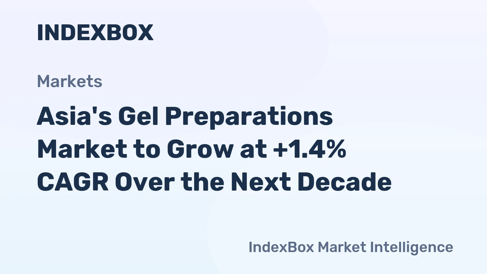 Asia's Gel Preparations Market to Grow at +1.4% CAGR Over the Next Decade