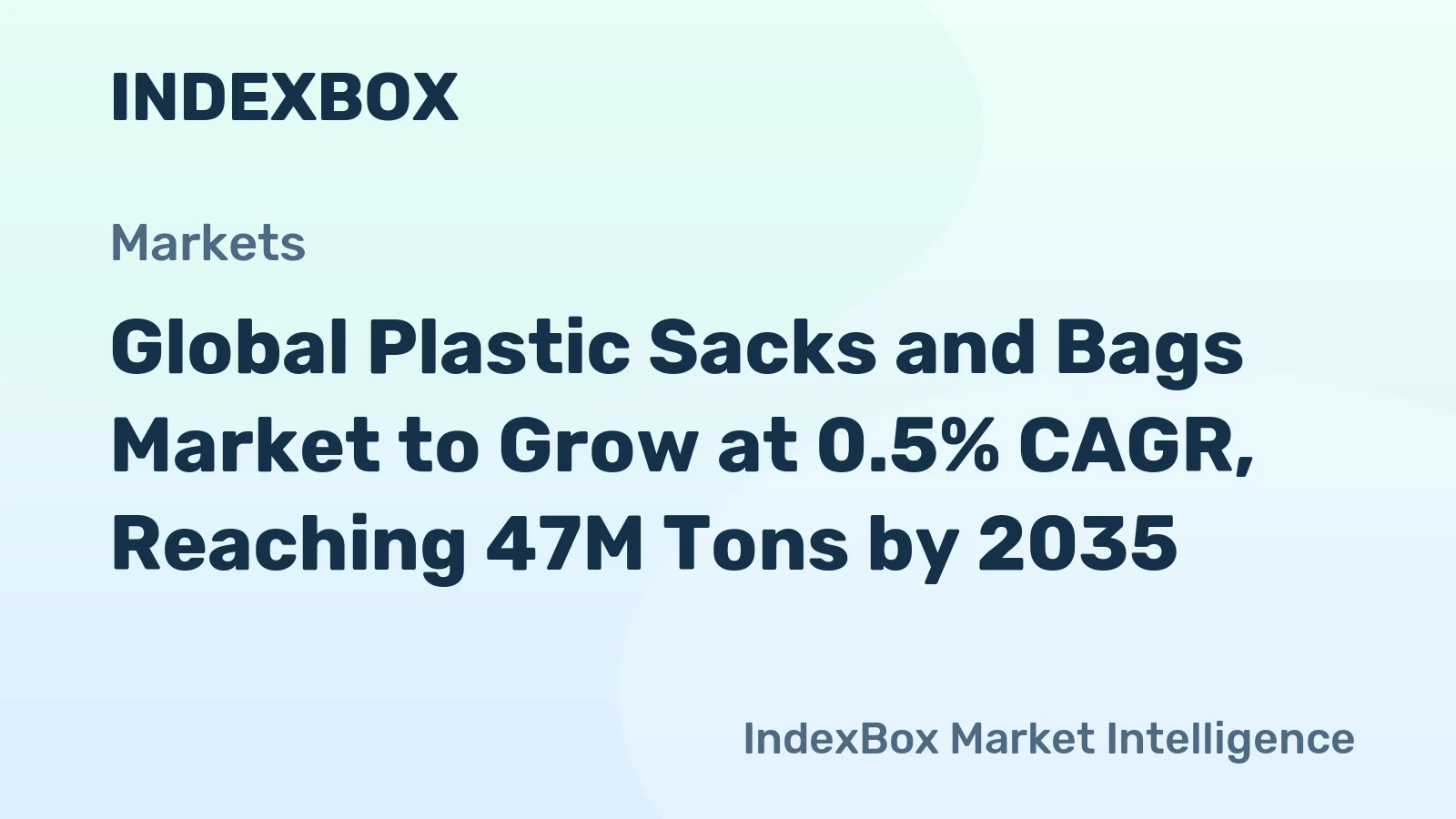 Global Plastic Sacks and Bags Market to Grow at 0.5% CAGR, Reaching 47M Tons by 2035
