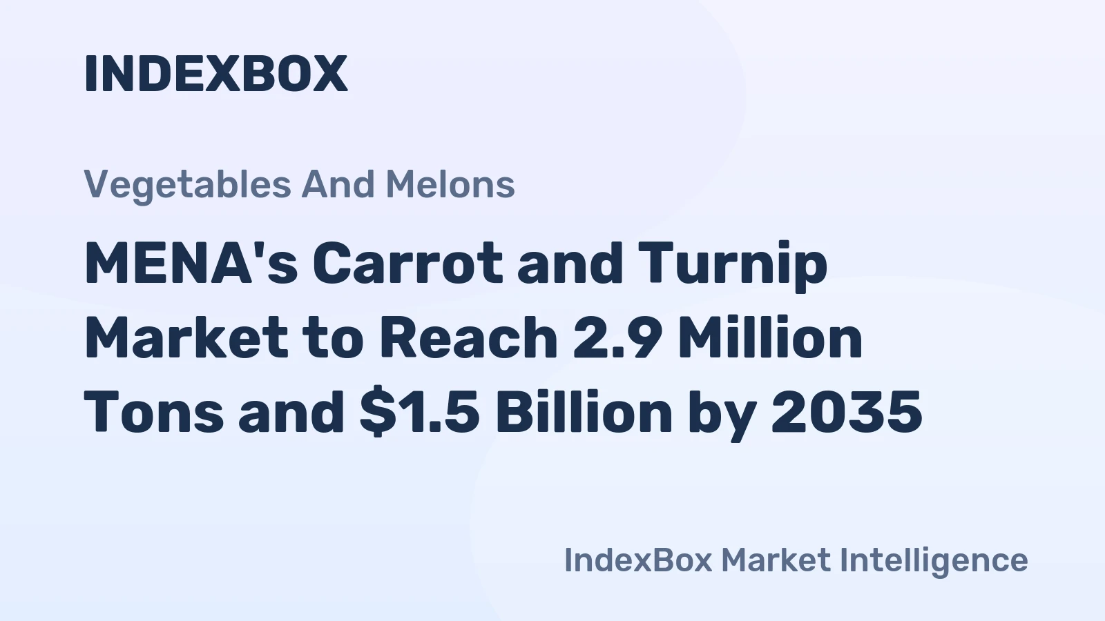 MENA's Carrot and Turnip Market to Reach 2.9 Million Tons and $1.5 Billion by 2035