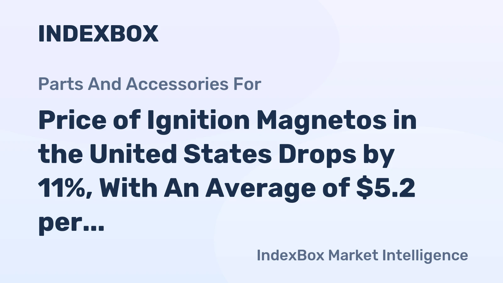 Price of Ignition Magnetos in the United States Drops by 11%, With An Average of $5.2 per Unit