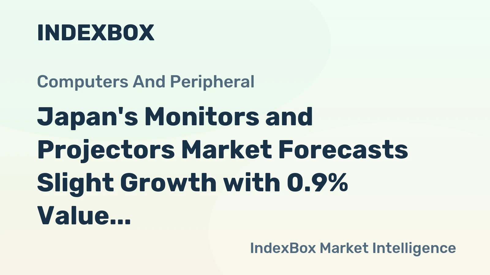 Japan's Monitors and Projectors Market Forecasts Slight Growth with 0.9% Value CAGR Through 2035