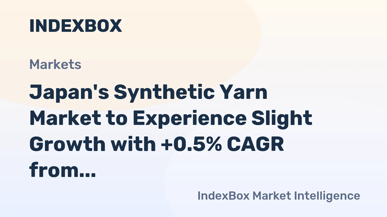 Japan's Synthetic Yarn Market to Experience Slight Growth with +0.5% CAGR from 2024 to 2035