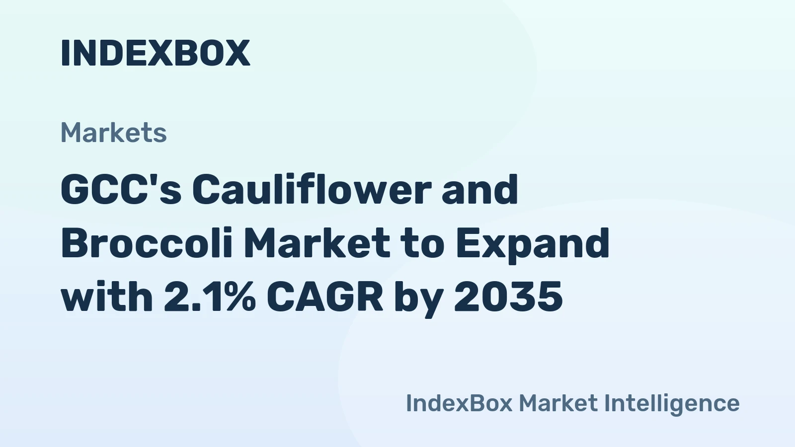 GCC's Cauliflower and Broccoli Market to Expand with 2.1% CAGR by 2035