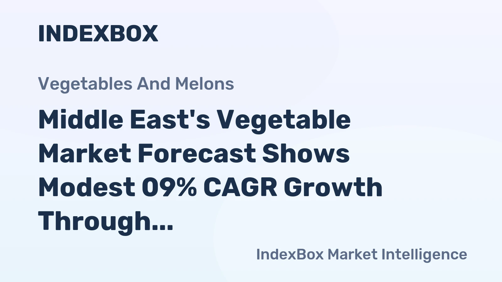 Middle East's Vegetable Market Forecast Shows Modest 09% CAGR Growth Through 2035