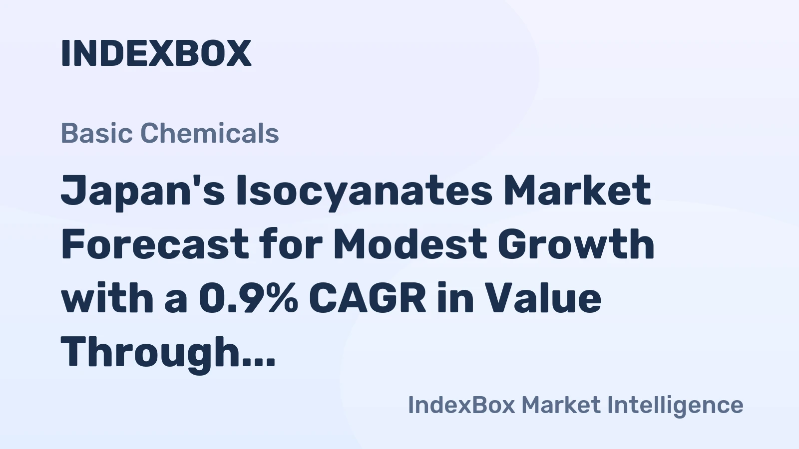 Japan's Isocyanates Market Forecast for Modest Growth with a 0.9% CAGR in Value Through 2035